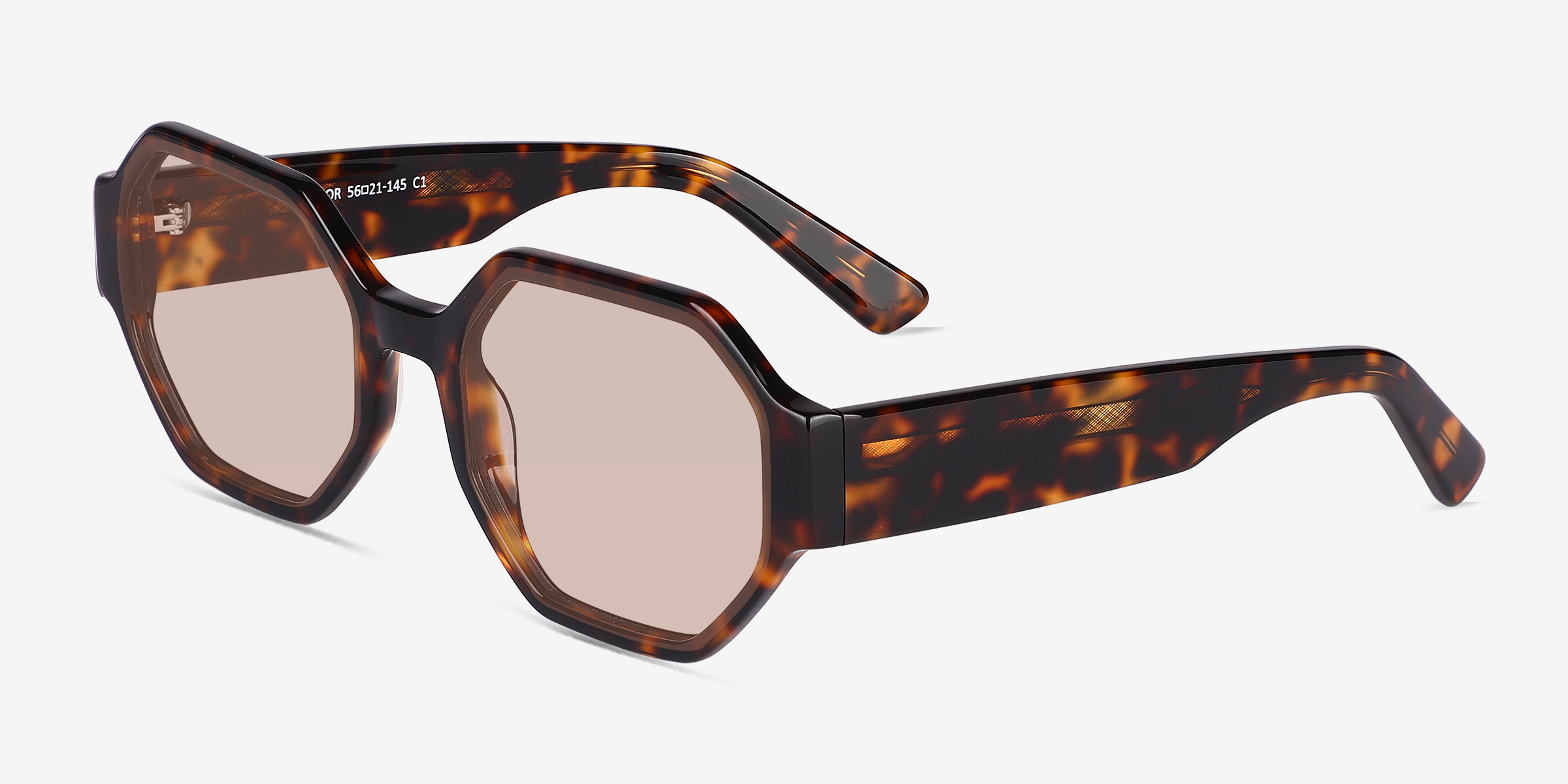 Mirror - Square Tortoise Frame Prescription Sunglasses | Eyebuydirect