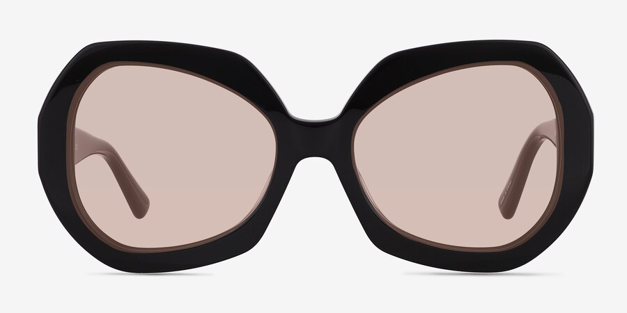 Farrah - Cat Eye Black Frame Sunglasses For Women | Eyebuydirect