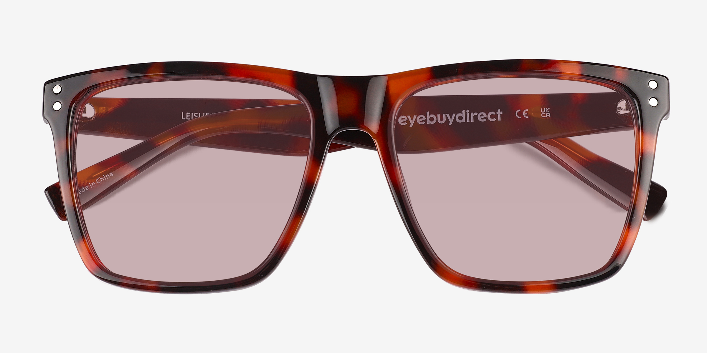 Leisure - Square Dark Tortoise Frame Prescription Sunglasses | Eyebuydirect