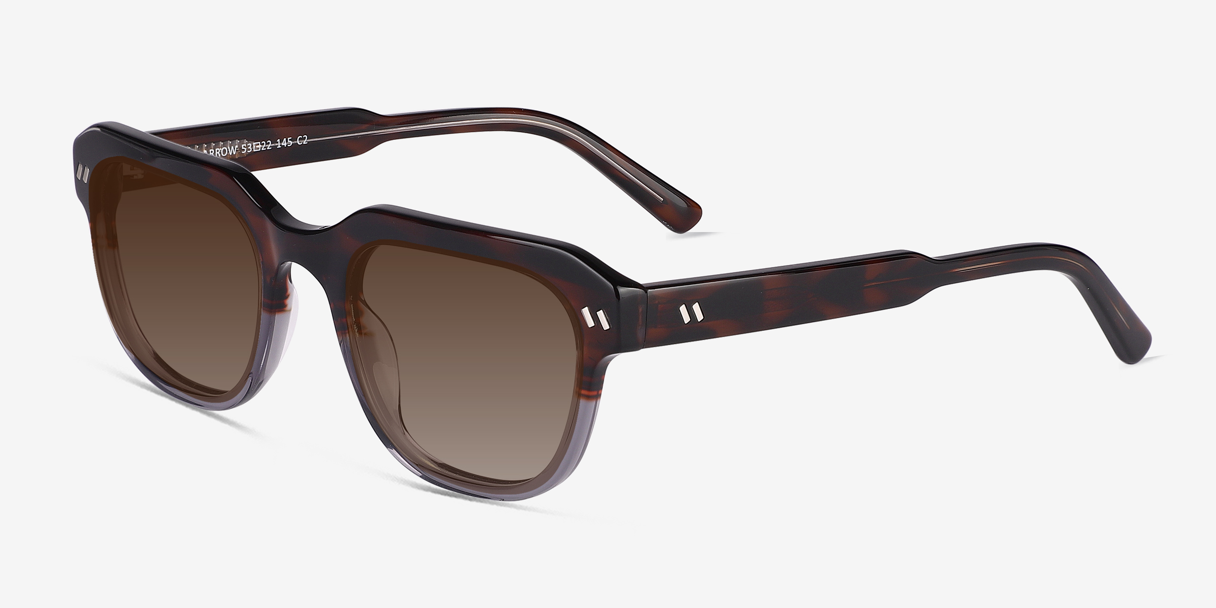 Arrow - Round Tortoise Crystal Gray Frame Prescription Sunglasses ...