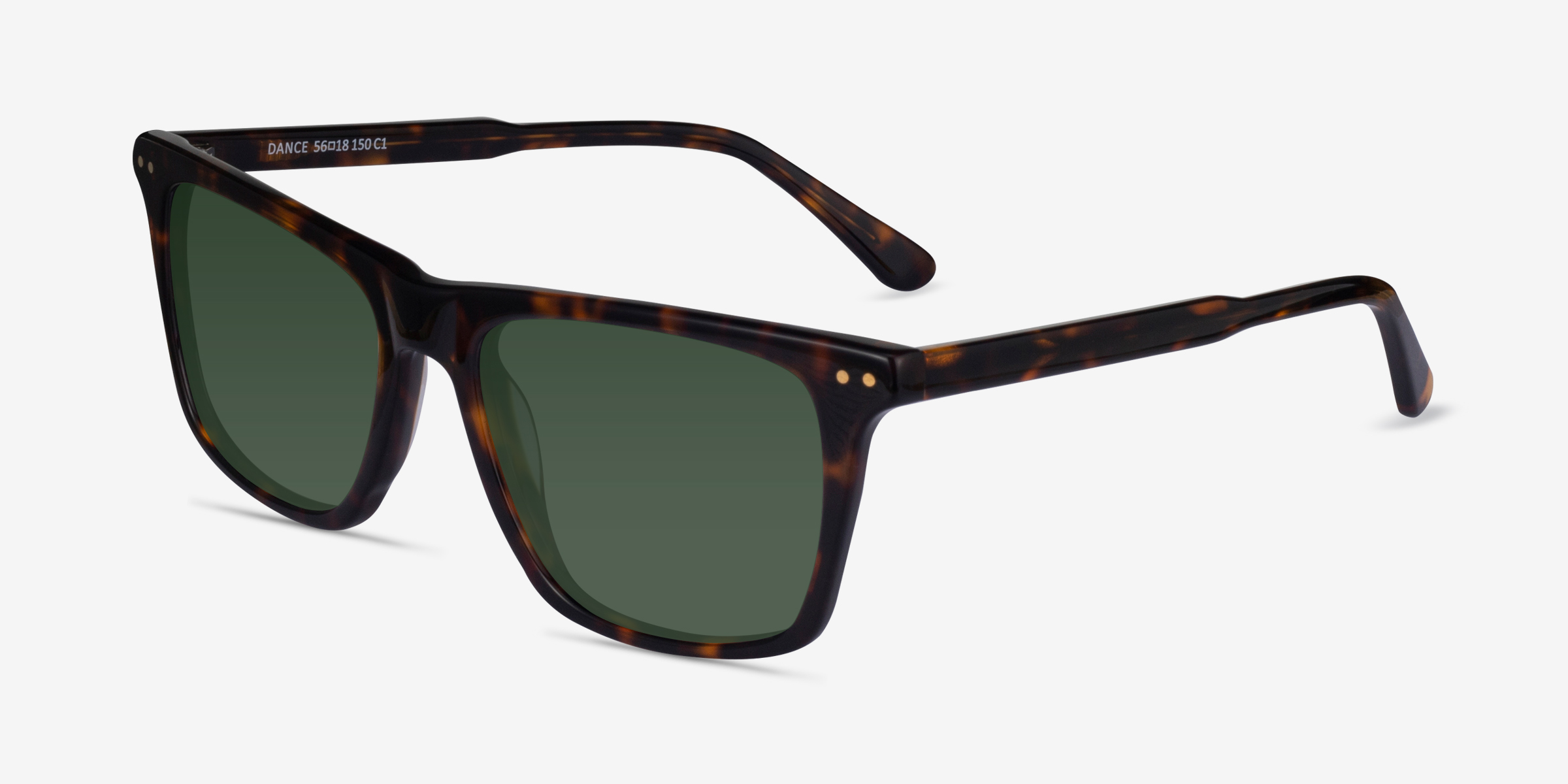Dance - Rectangle Tortoise Frame Sunglasses For Men | Eyebuydirect