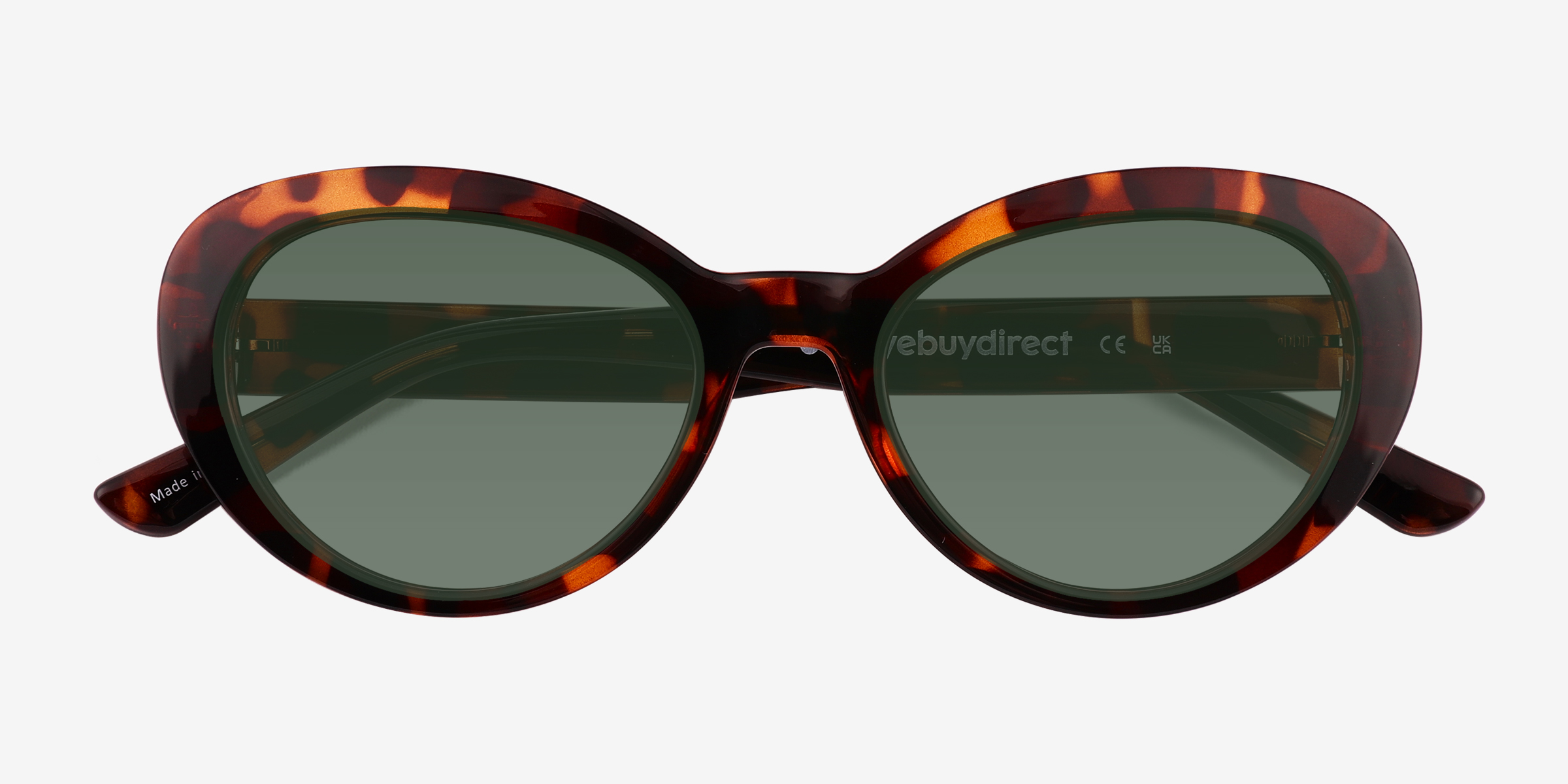 Nyssa - Cat Eye Shiny Tortoise Frame Sunglasses For Women | Eyebuydirect