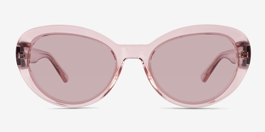 Nyssa - Cat Eye Crystal Nude Frame Sunglasses For Women | Eyebuydirect