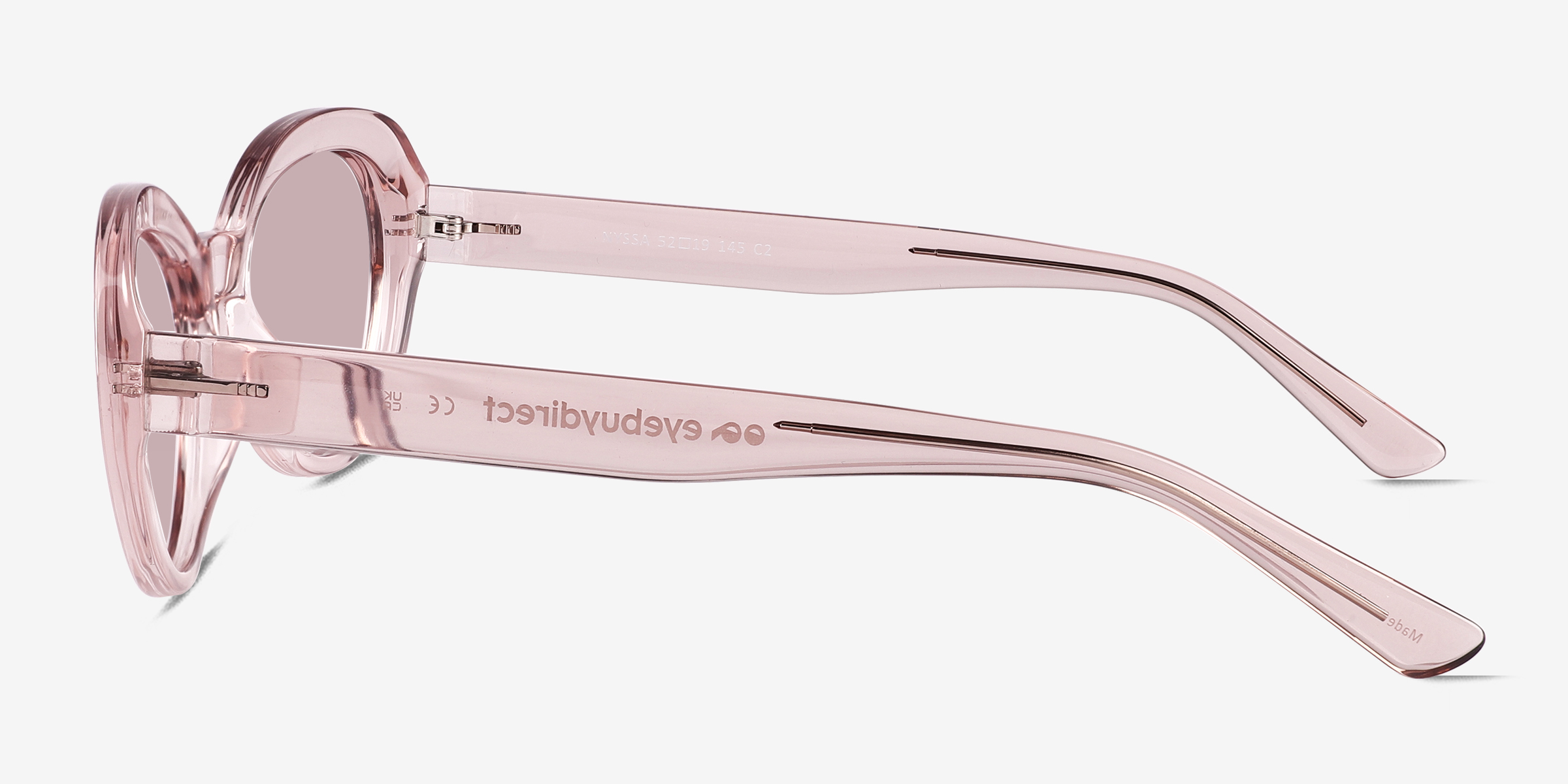 Nyssa - Cat Eye Crystal Nude Frame Sunglasses For Women | Eyebuydirect