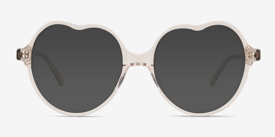 Amora - Heart Crystal Brown Frame Sunglasses For Women | Eyebuydirect