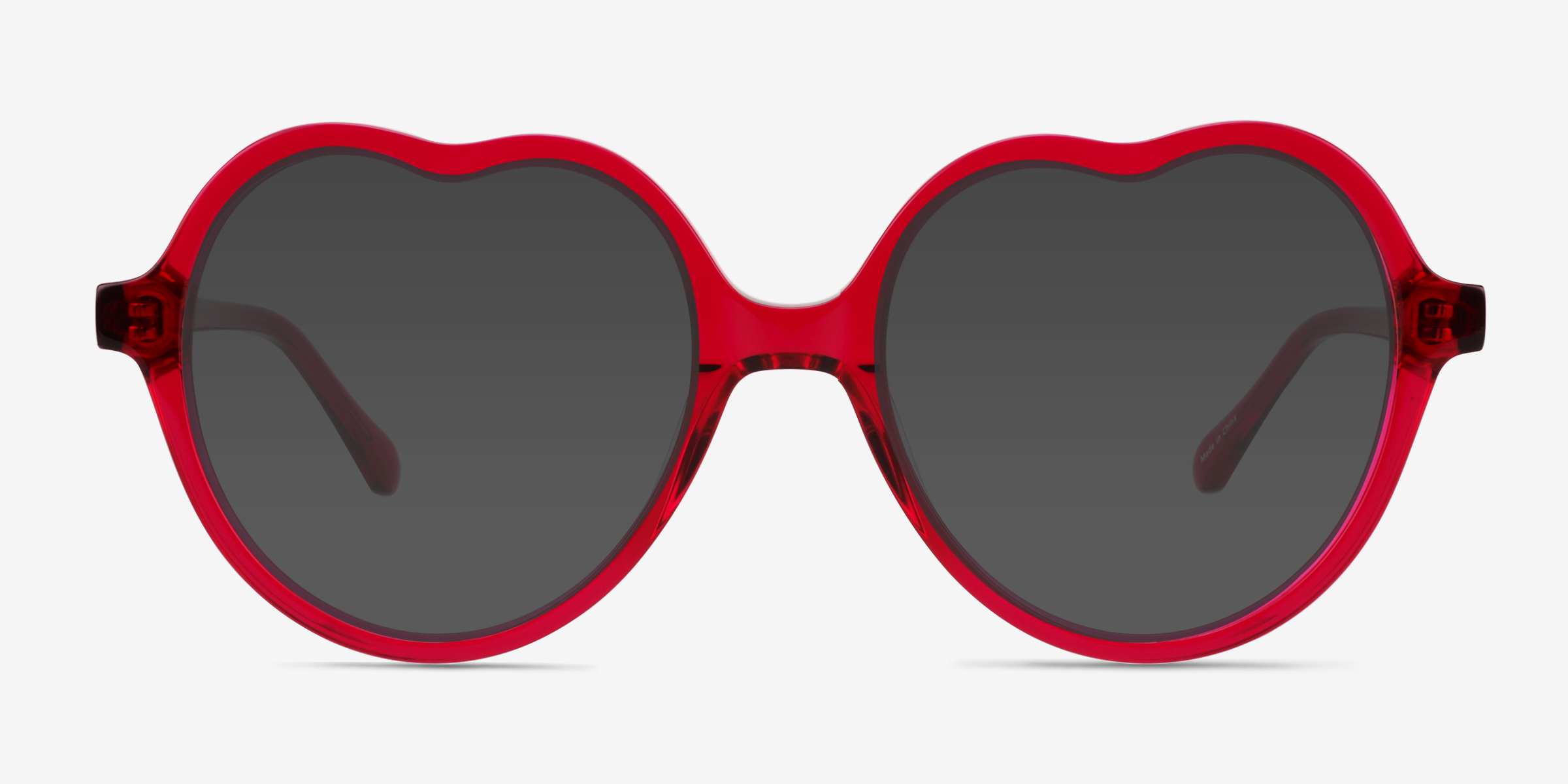 Amora - Heart Crystal Red Frame Sunglasses For Women | Eyebuydirect