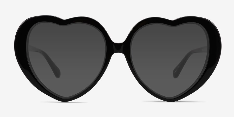 Suki Sun - Heart Black Frame Sunglasses For Women | Eyebuydirect