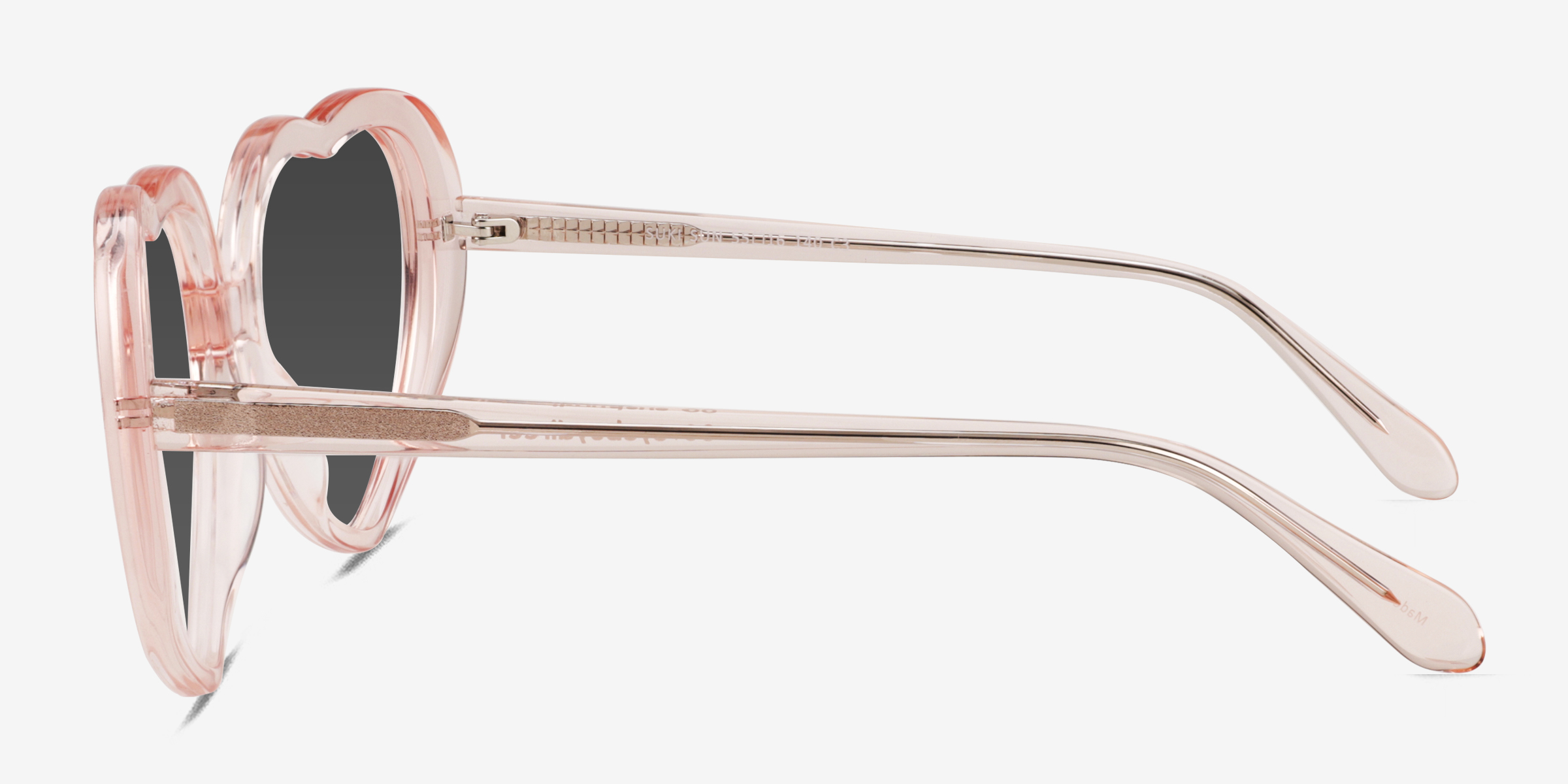 Suki Sun - Heart Crystal Champagne Frame Sunglasses For Women ...