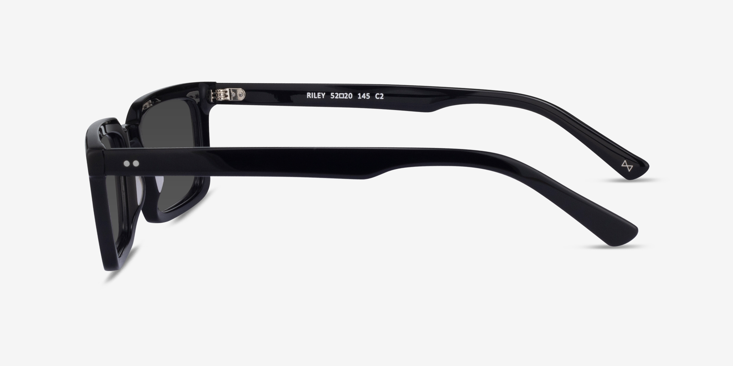 Riley - Rectangle Black Frame Prescription Sunglasses | Eyebuydirect