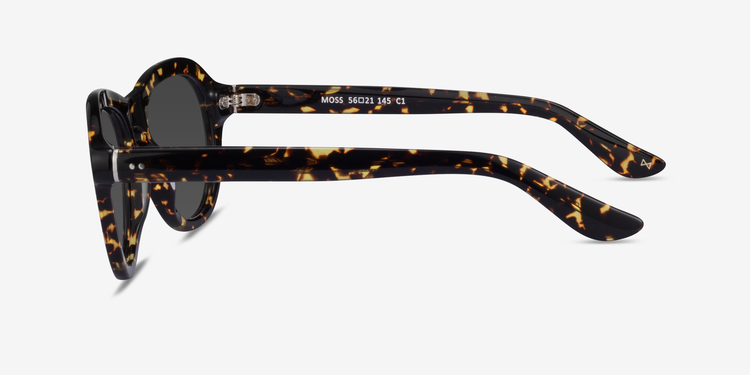 Moss - Round Spotty Tortoise Frame Prescription Sunglasses | Eyebuydirect