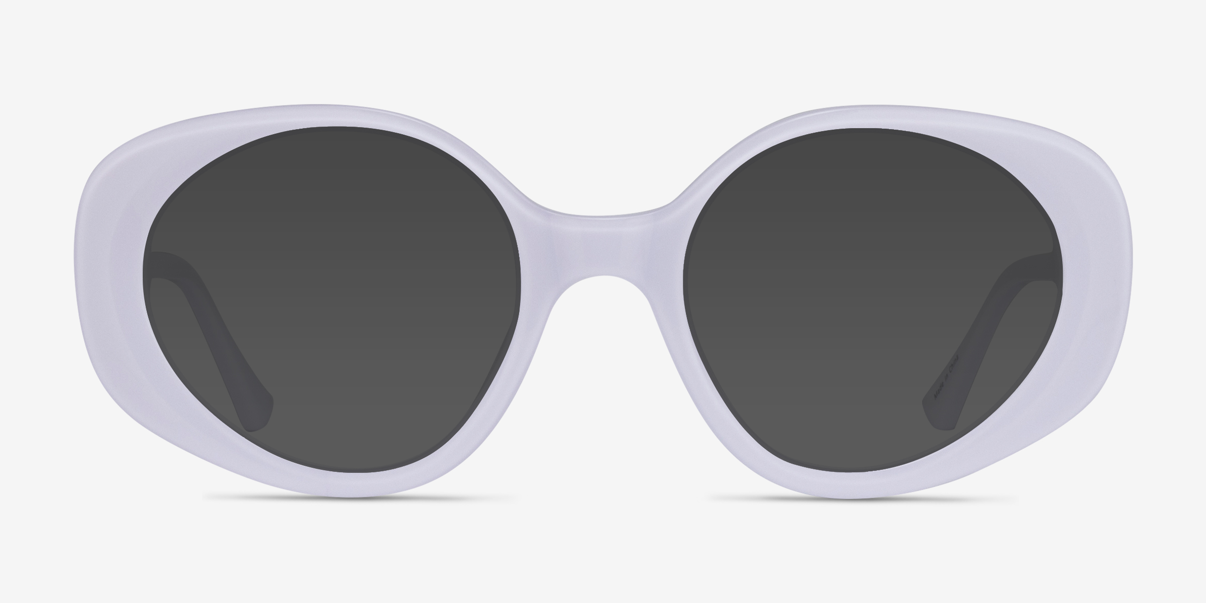 Intuition - Oval White Frame Sunglasses For Women | Eyebuydirect