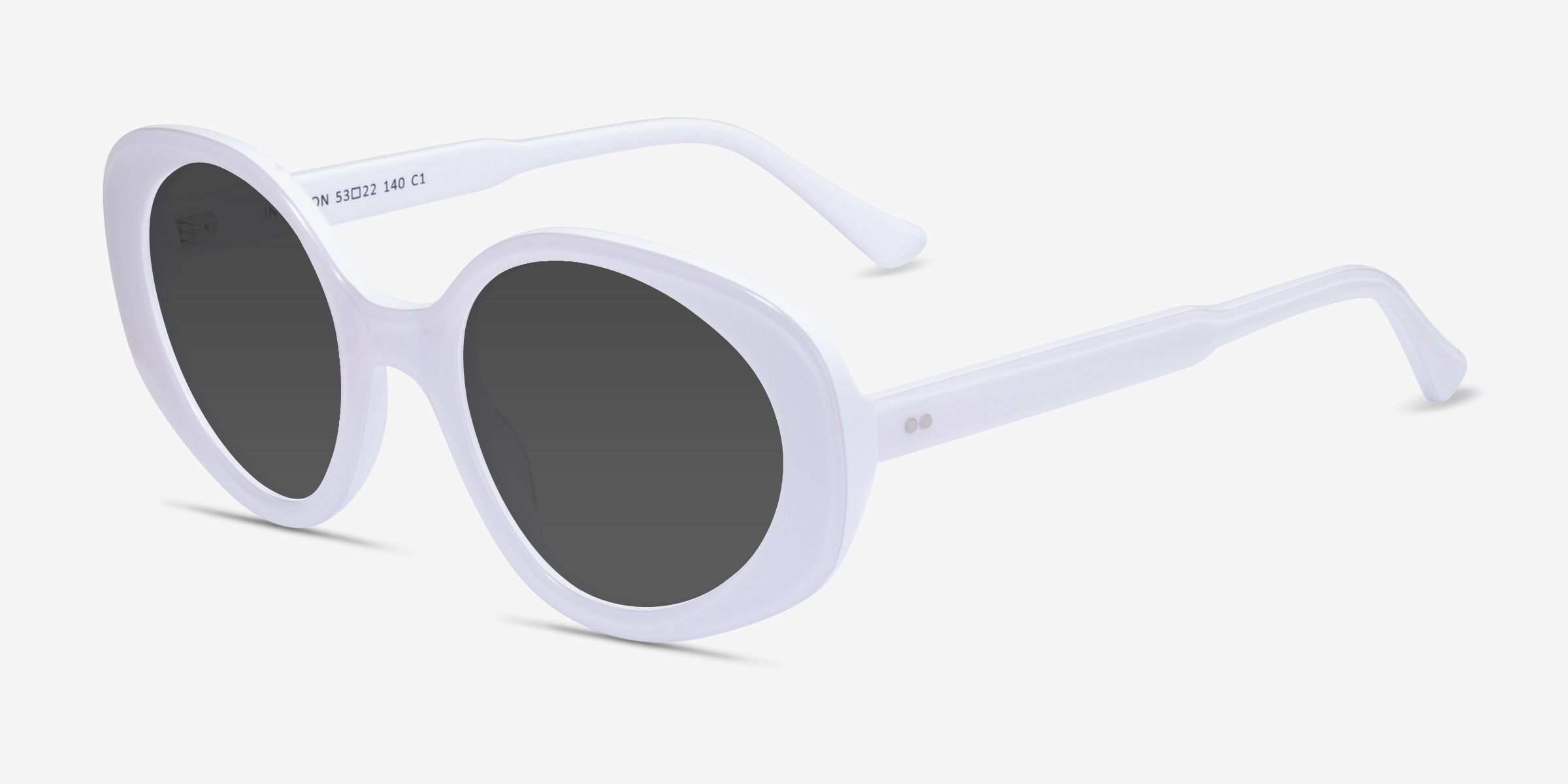 Intuition - Oval White Frame Sunglasses For Women | Eyebuydirect