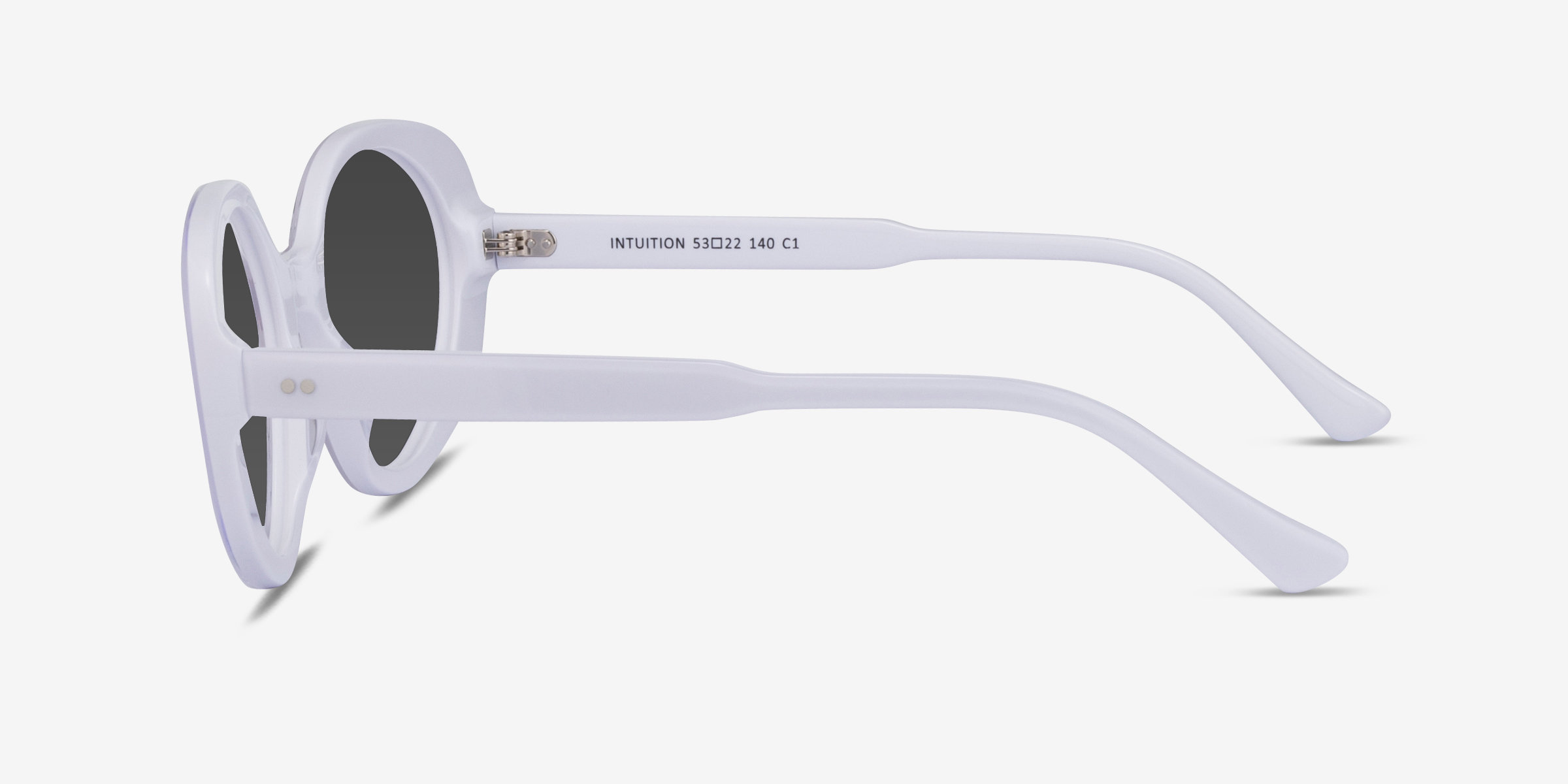 Intuition - Oval White Frame Sunglasses For Women | Eyebuydirect