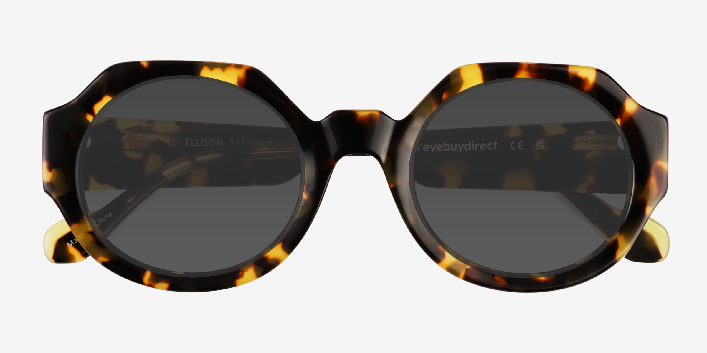 Ellison - Round Spotty Tortoise Frame Prescription Sunglasses ...