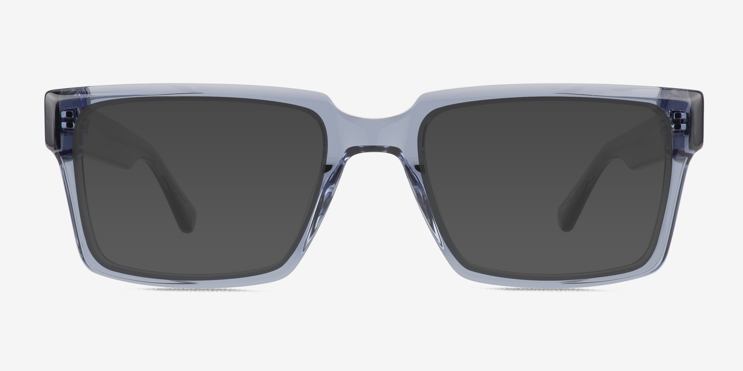 Agni - Square Clear Blue Frame Sunglasses For Men | Eyebuydirect