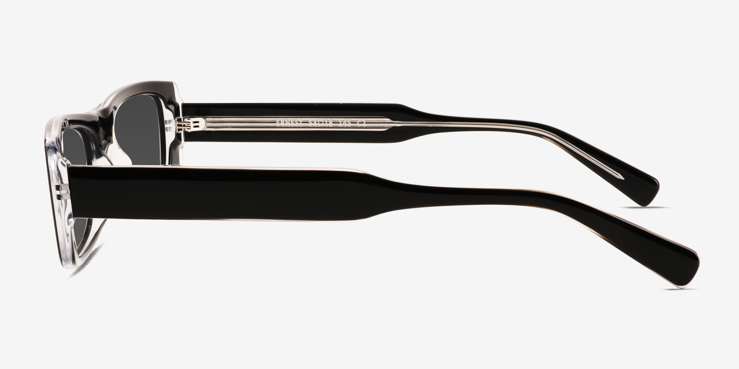 Ernest - Rectangle Black Clear Frame Sunglasses For Men | Eyebuydirect