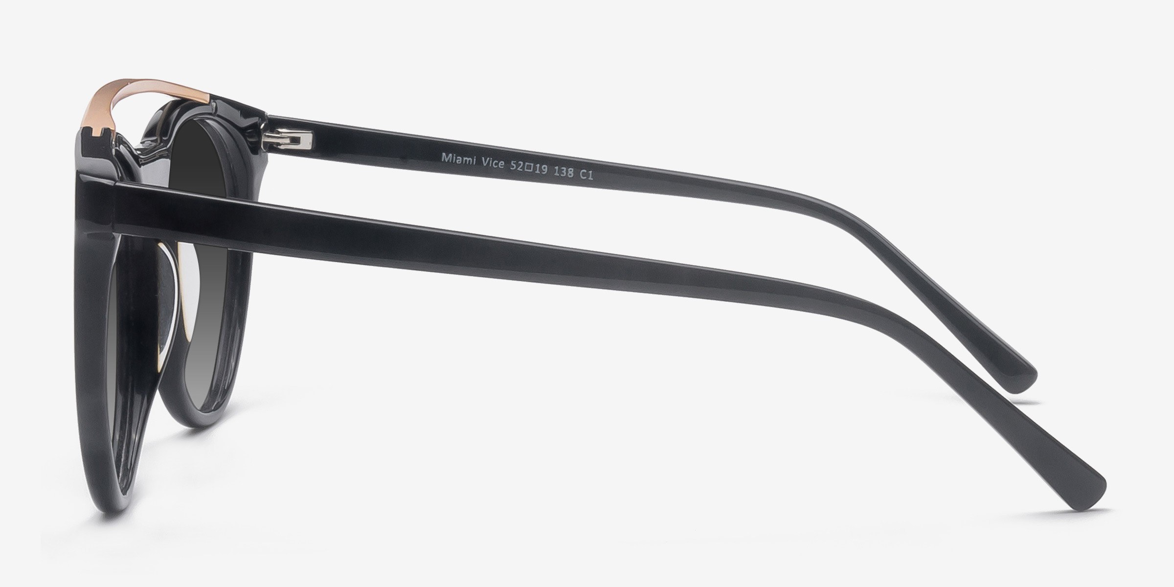 Miami Vice - Aviator Black Frame Prescription Sunglasses | Eyebuydirect