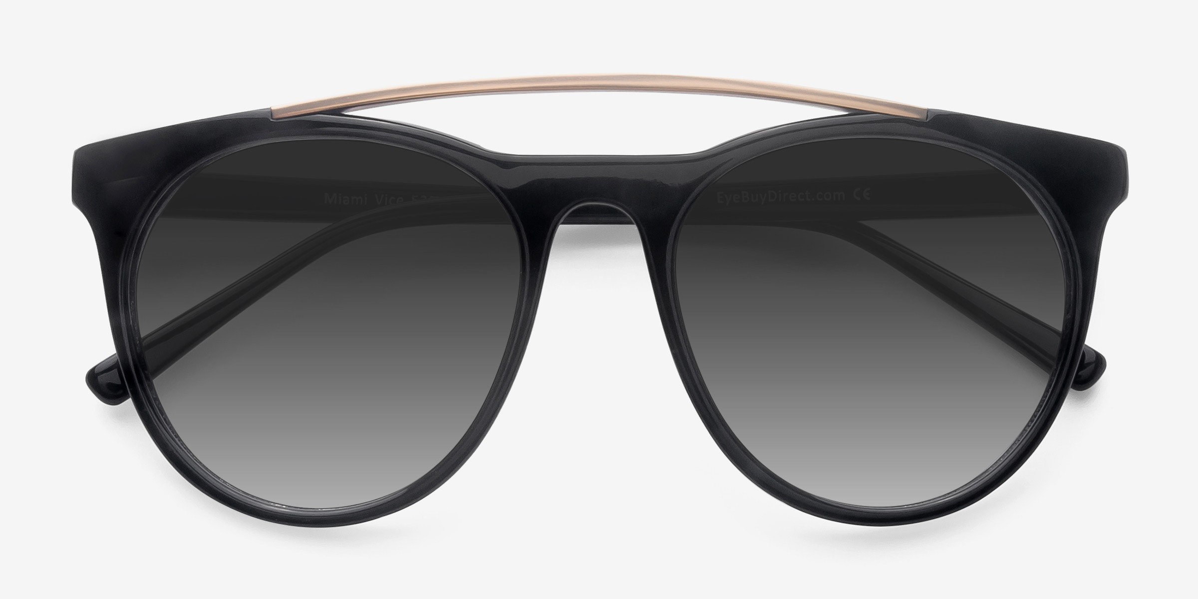 Miami Vice - Aviator Black Frame Prescription Sunglasses | Eyebuydirect