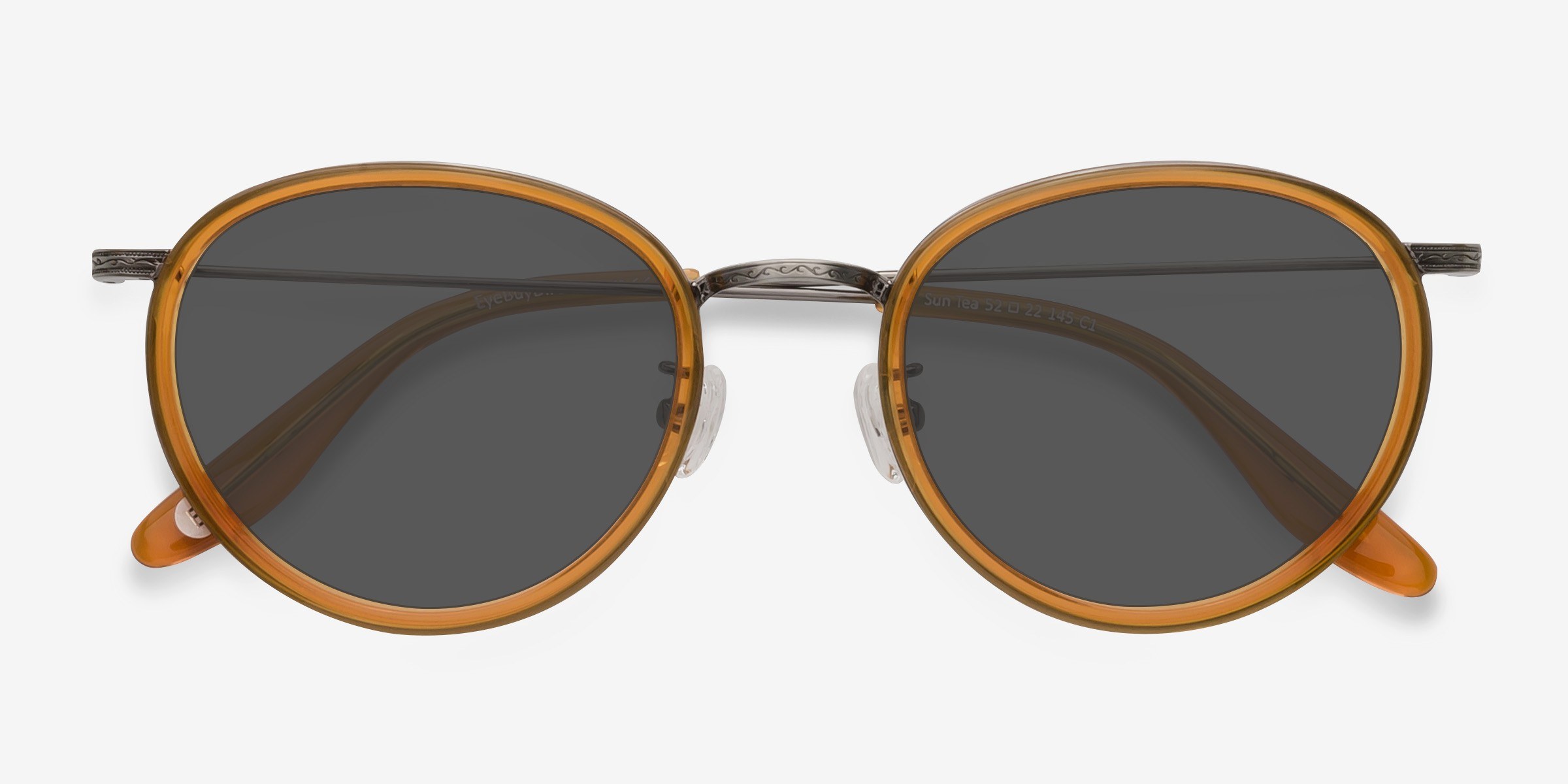 Sun Tea - Round Brown Frame Sunglasses For Women | Eyebuydirect