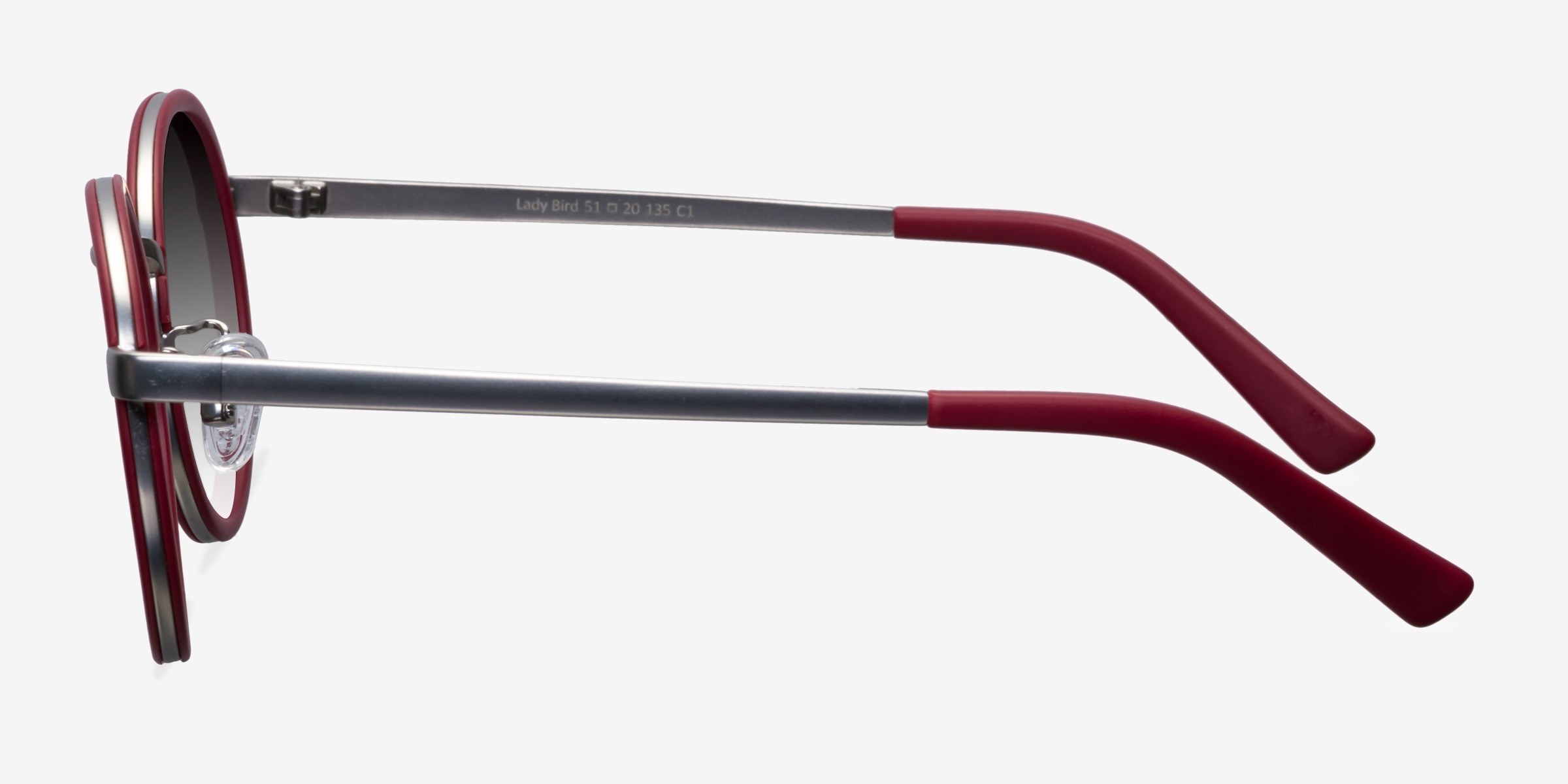 Lady Bird - Round Matte Red Frame Sunglasses For Women | Eyebuydirect