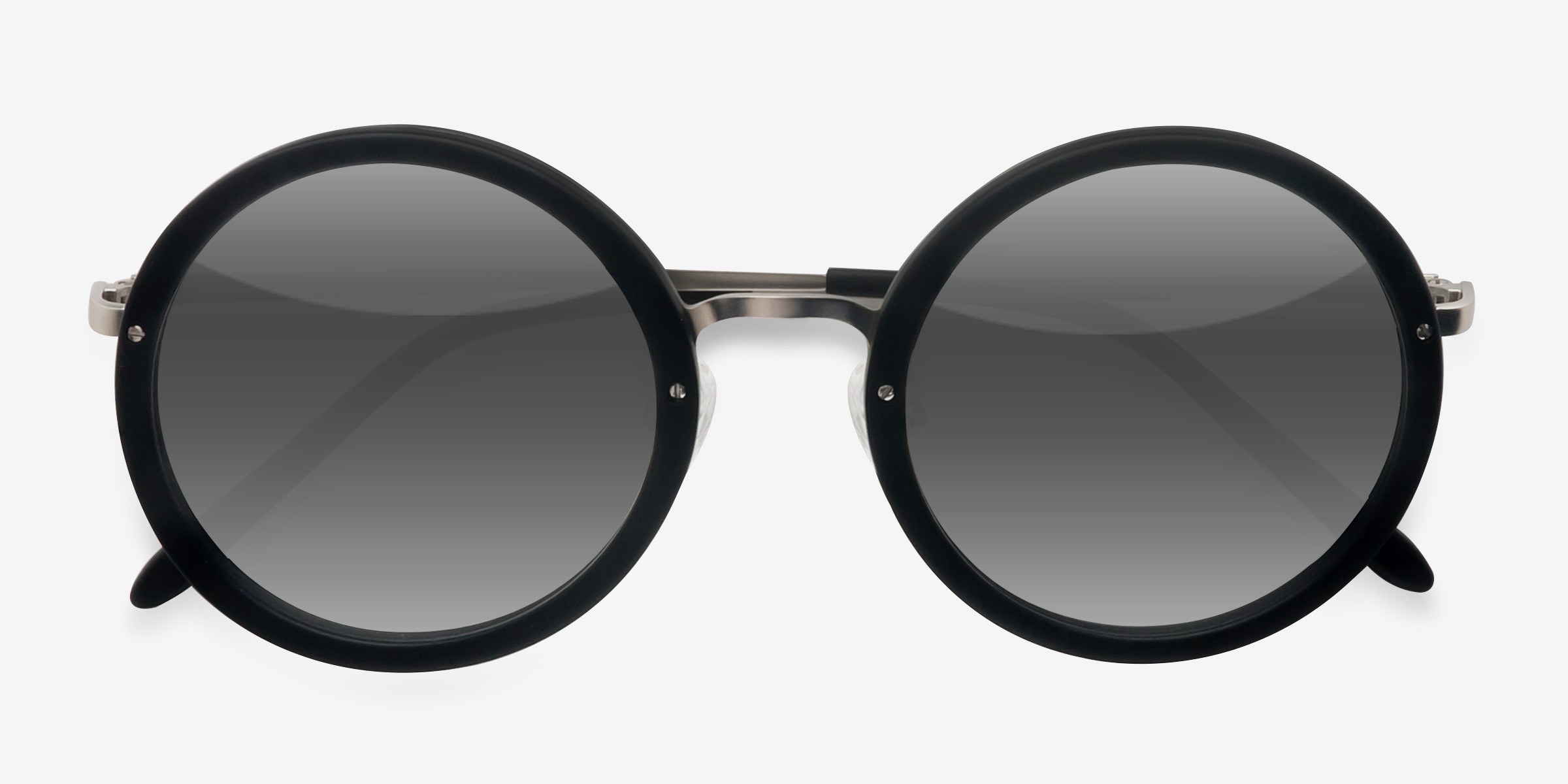 Well - Round Black Frame Prescription Sunglasses | Eyebuydirect