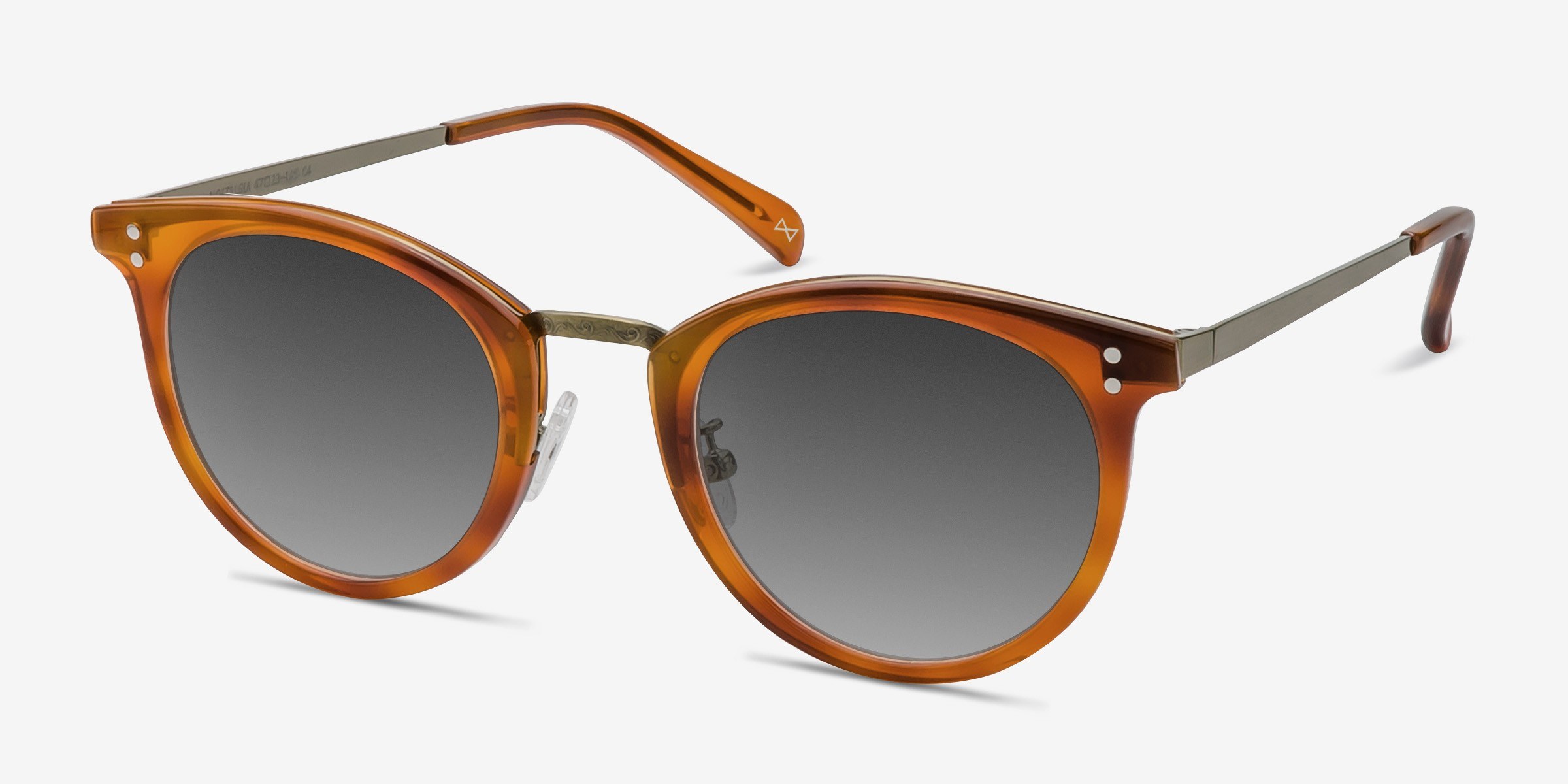 Sun Nostalgia - Round Cinnamon Frame Sunglasses For Women | Eyebuydirect