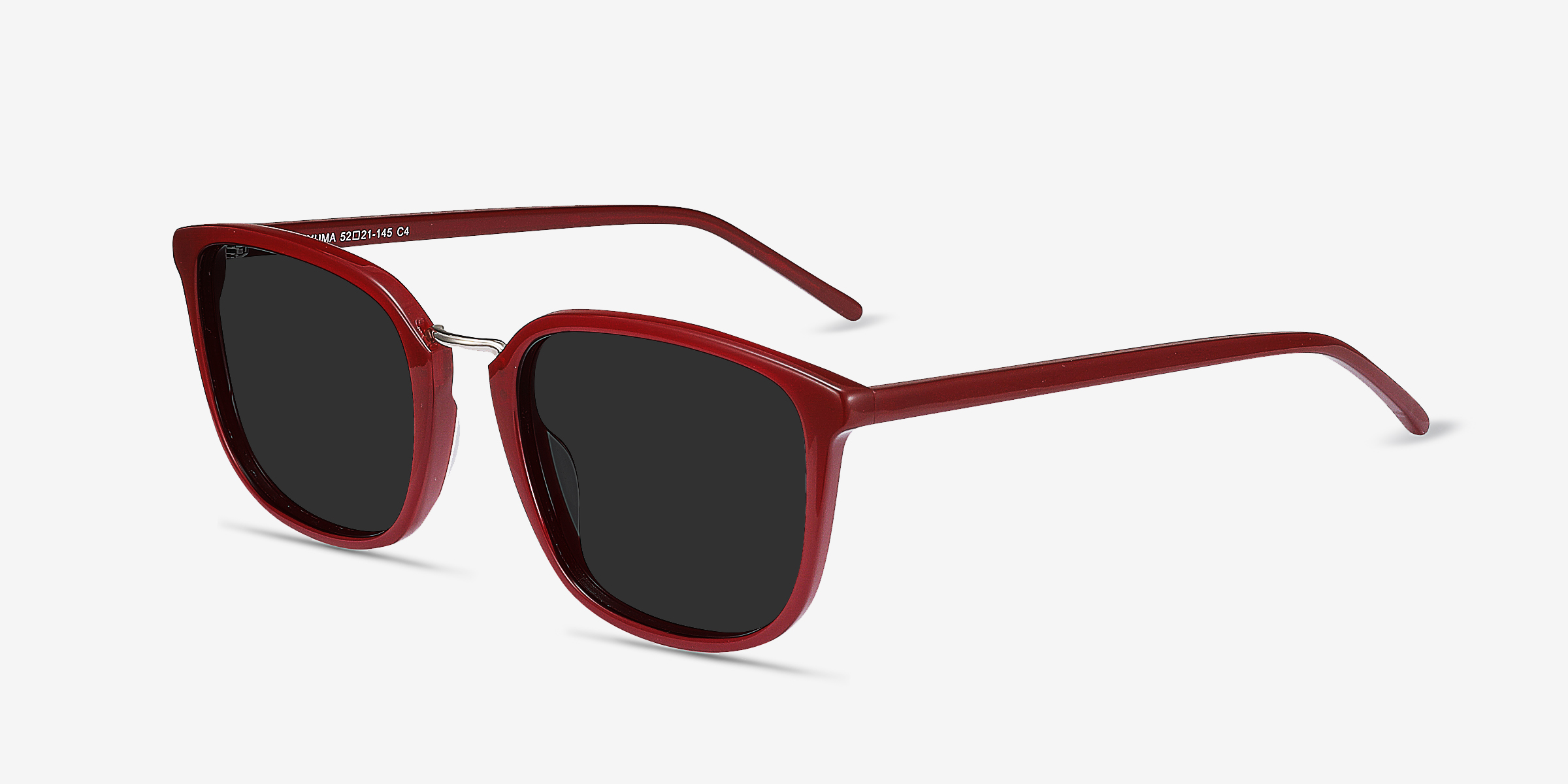 Yuma - Square Red Frame Sunglasses For Women | Eyebuydirect