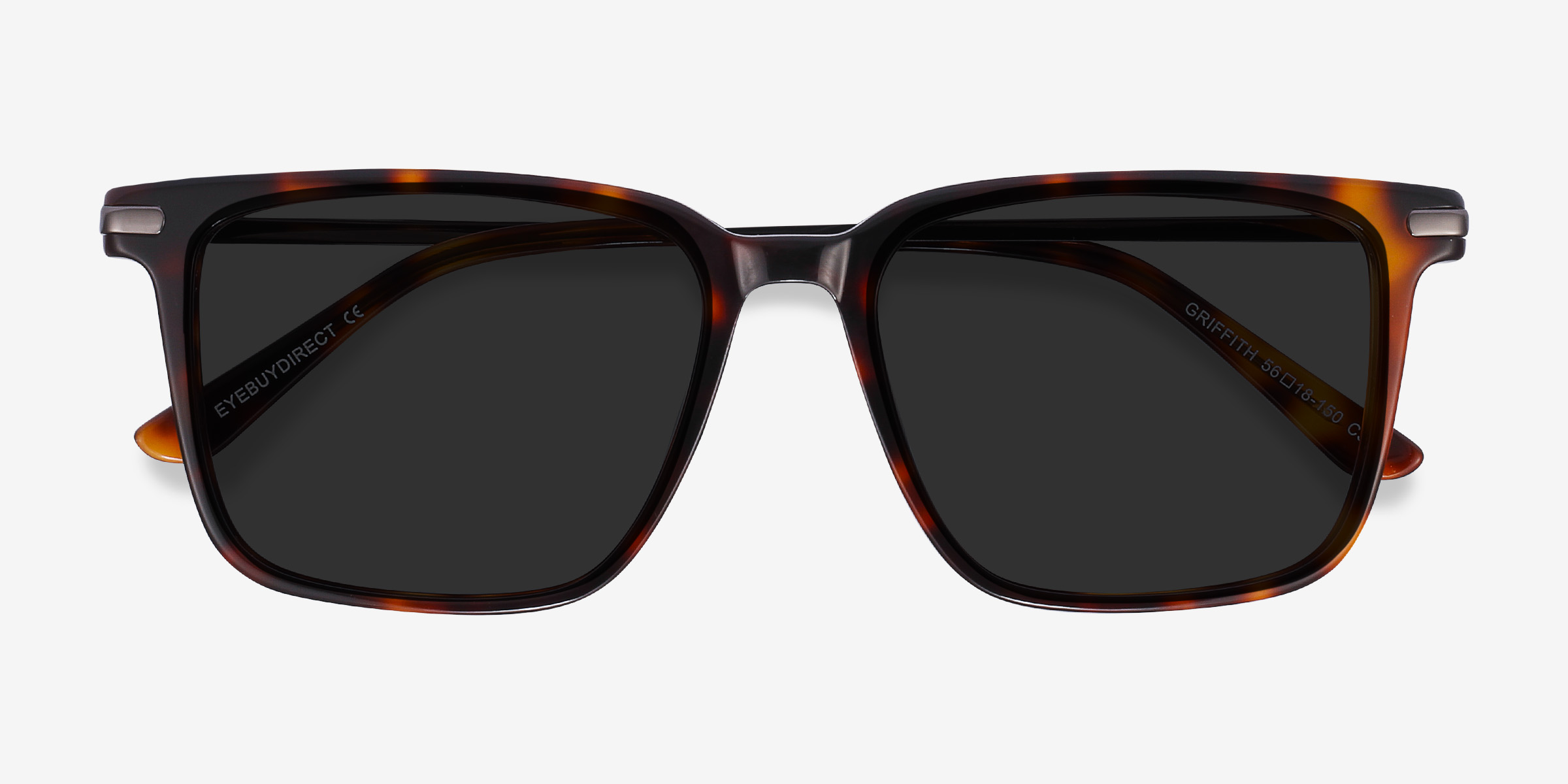 Griffith - Rectangle Tortoise Frame Sunglasses For Men | Eyebuydirect