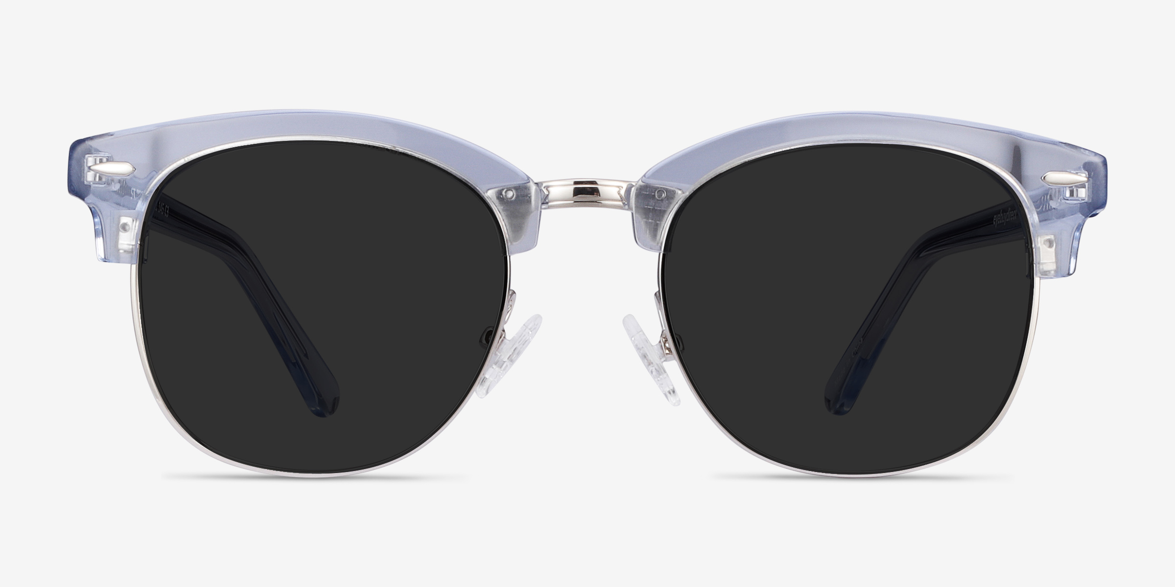 Strata - Browline Clear Blue Frame Prescription Sunglasses | Eyebuydirect