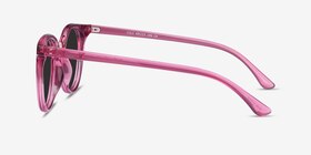 Lulu - Round Raspberry Frame Sunglasses For Women | Eyebuydirect
