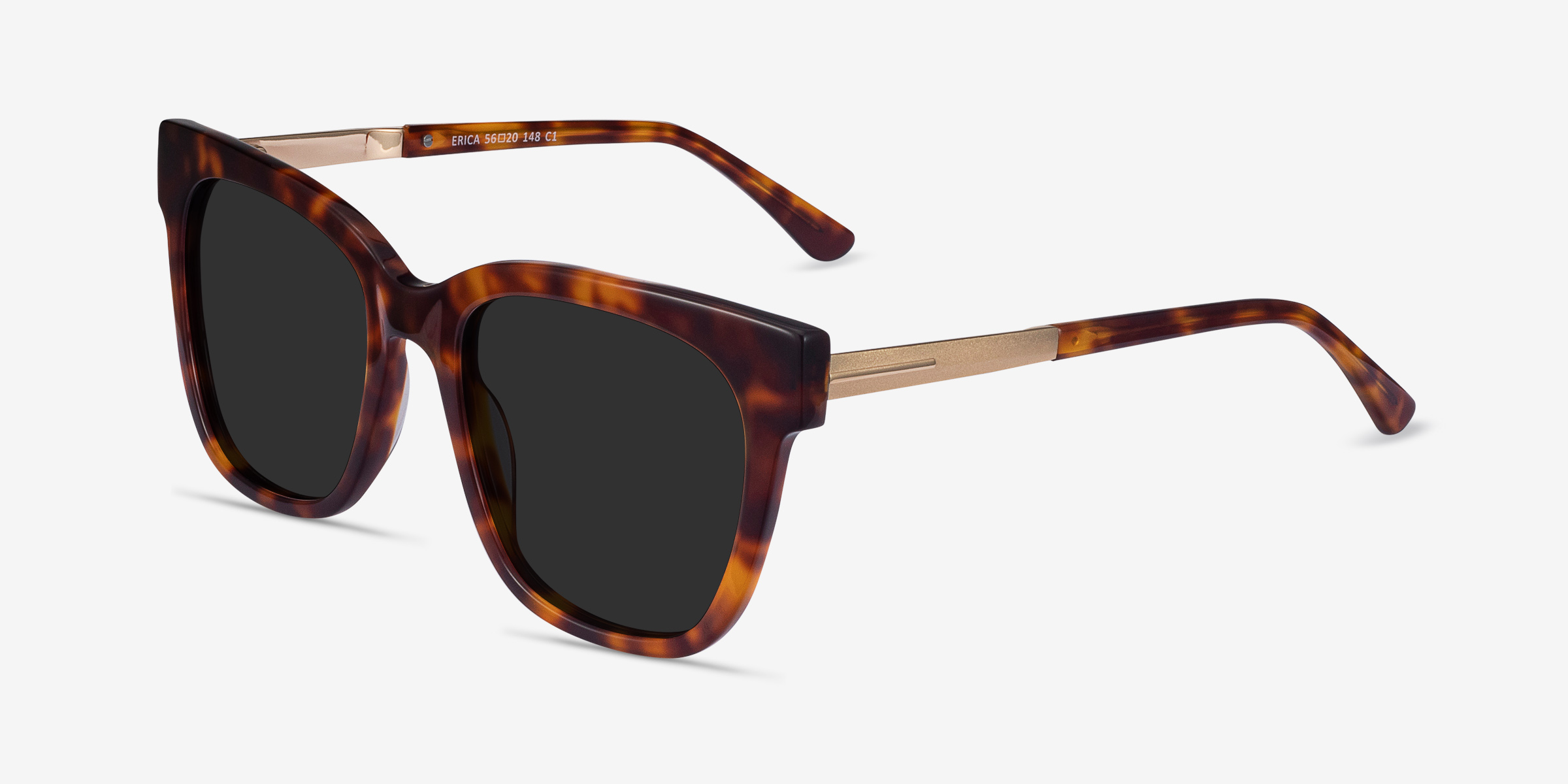 Erica - Square Tortoise Frame Sunglasses For Women | Eyebuydirect