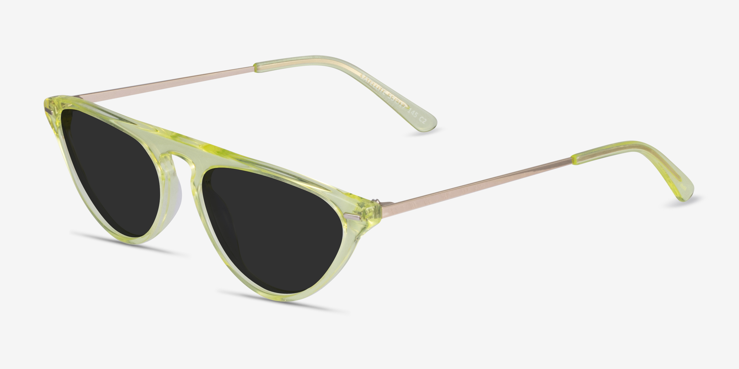 Satellite - Cat Eye Clear Yellow Frame Sunglasses For Women | Eyebuydirect