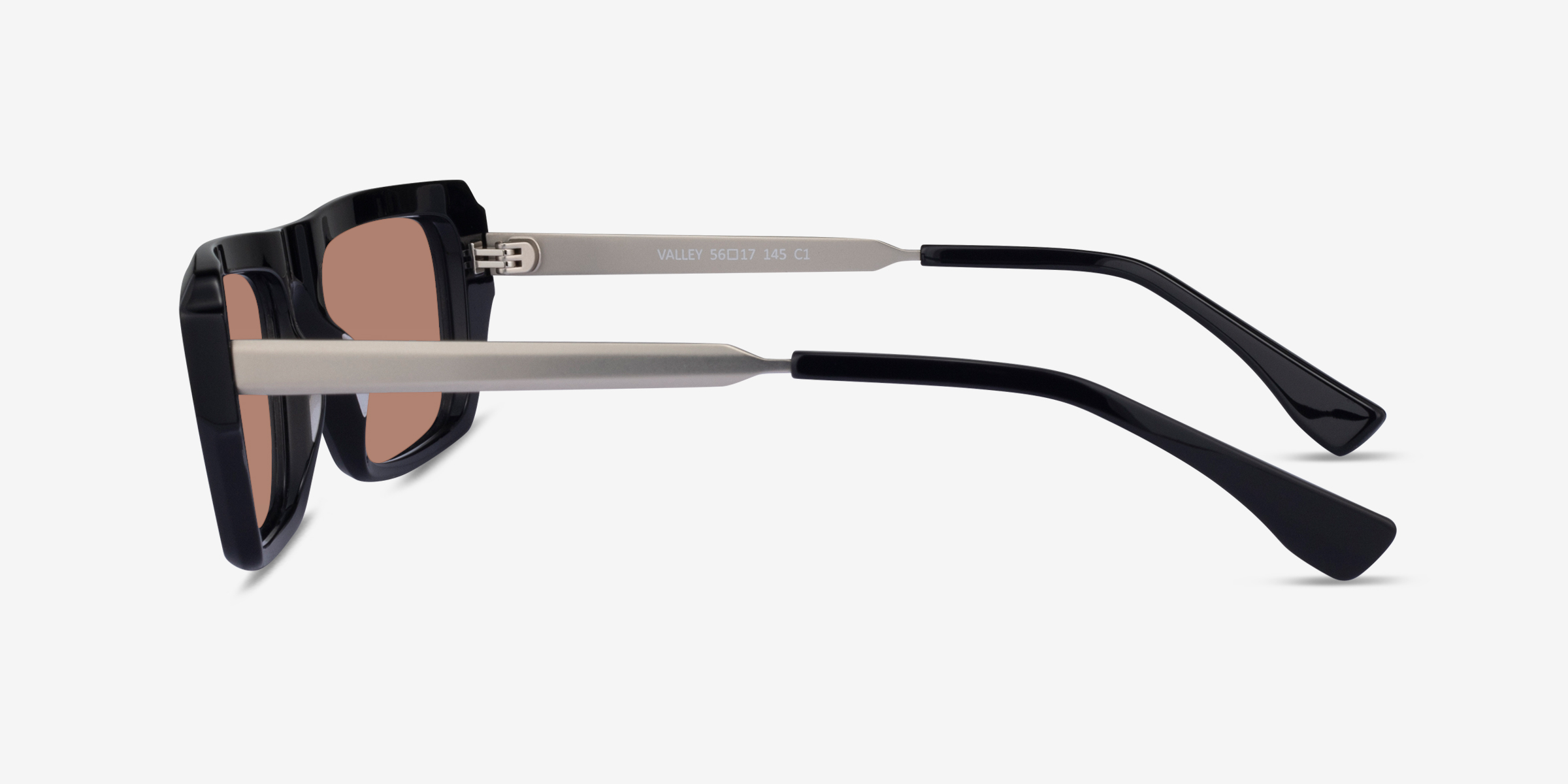 Valley - Rectangle Black Frame Prescription Sunglasses | Eyebuydirect