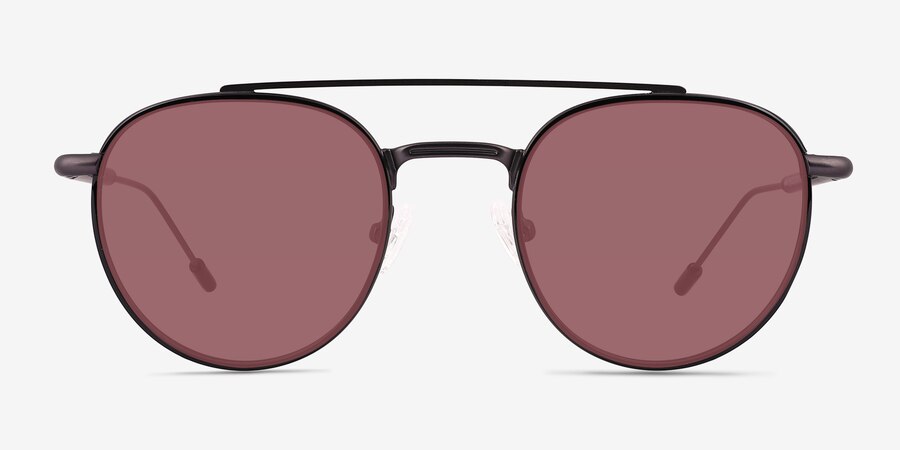 Ned - Aviator Solid Black Frame Prescription Sunglasses | Eyebuydirect