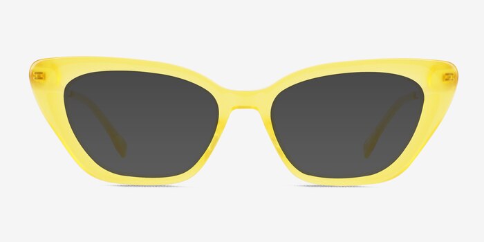 Suzanne - Cat Eye Yellow Frame Sunglasses For Women | Eyebuydirect