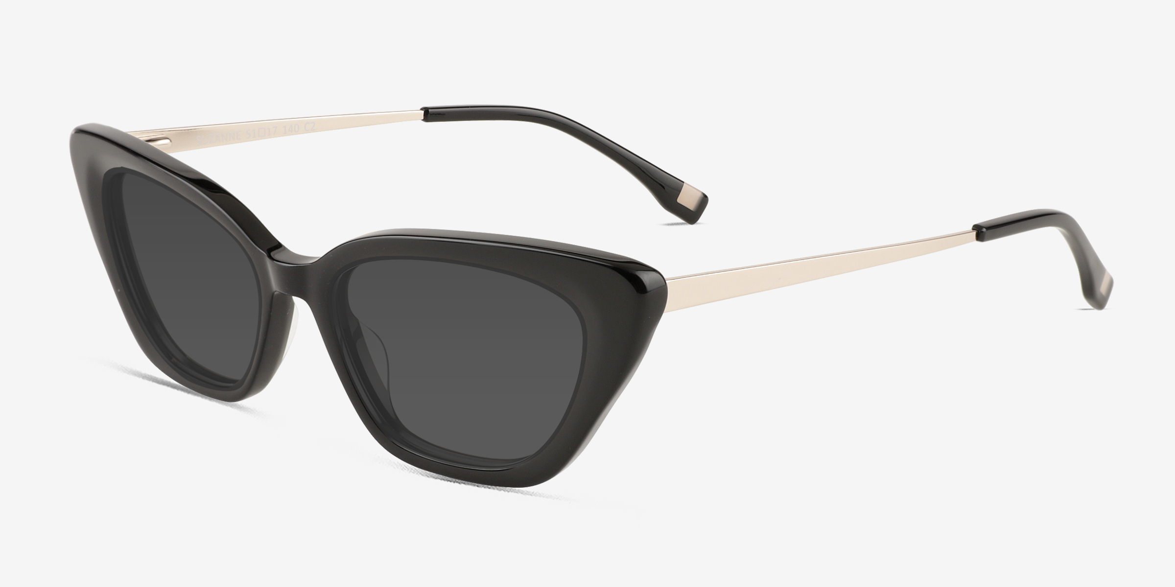 Suzanne - Cat Eye Black Frame Sunglasses For Women | Eyebuydirect