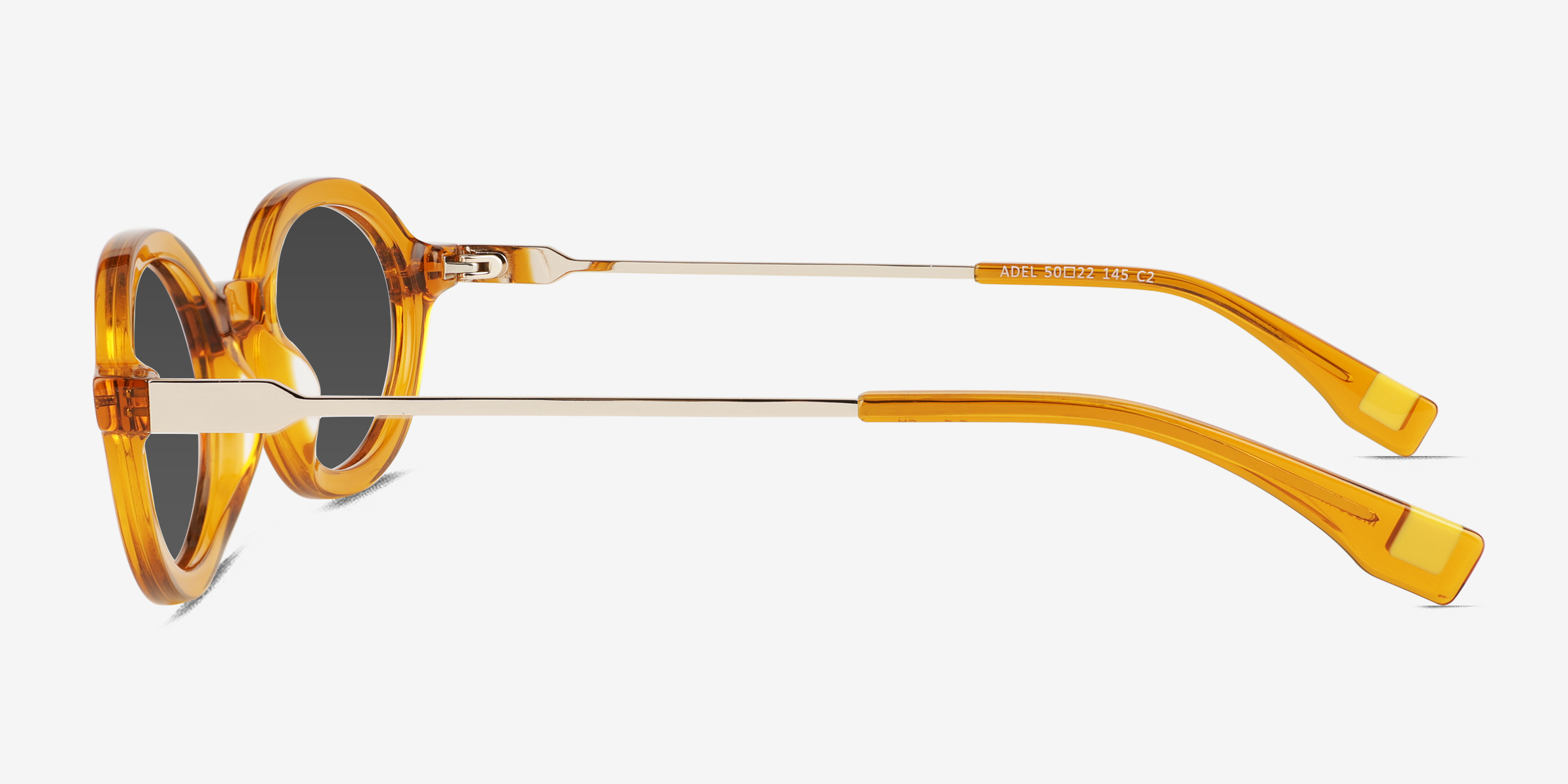 Adel - Oval Clear Orange Frame Prescription Sunglasses | Eyebuydirect