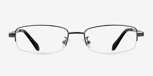 Aydin Rectangle Gunmetal Semi Rimless Eyeglasses Eyebuydirect
