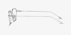 Future Rectangle Silver Full Rim Eyeglasses | Eyebuydirect