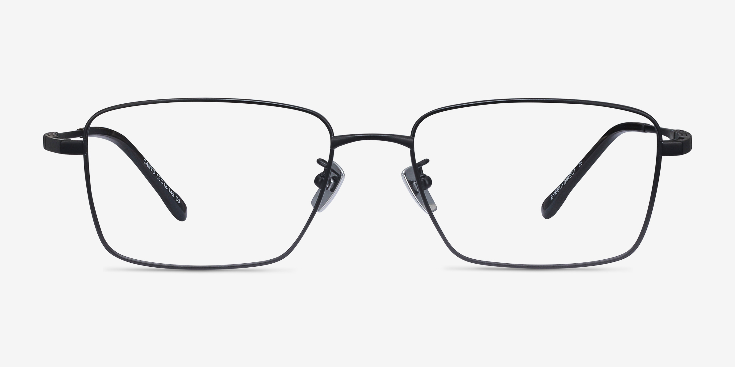 Canto Rectangle Black Glasses for Men | Eyebuydirect