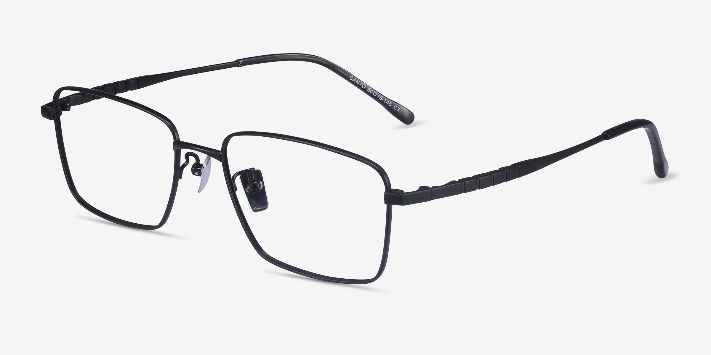 Canto Rectangle Black Glasses for Men | Eyebuydirect