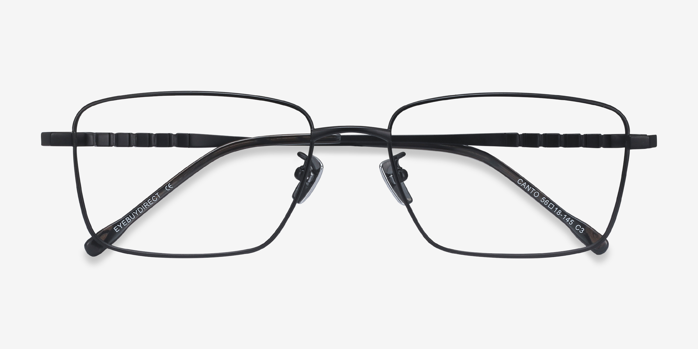 Canto Rectangle Black Glasses for Men | Eyebuydirect