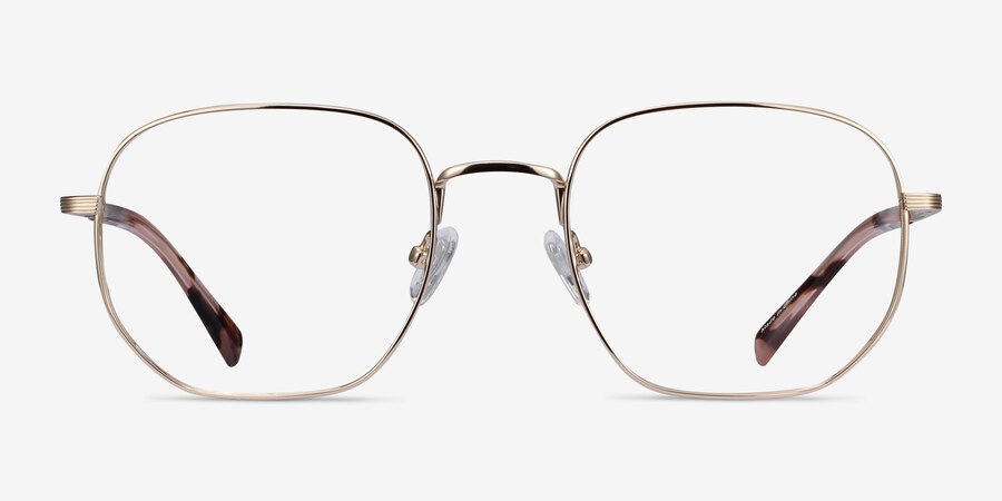 Dante Square Gold Full Rim Eyeglasses Eyebuydirect
