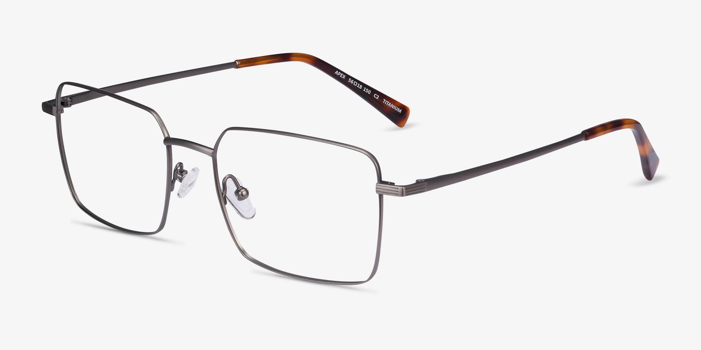 Apex Rectangle Gunmetal Glasses For Men Eyebuydirect