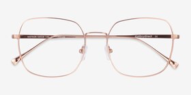 Meteor Square Rose Gold Full Rim Eyeglasses | Eyebuydirect