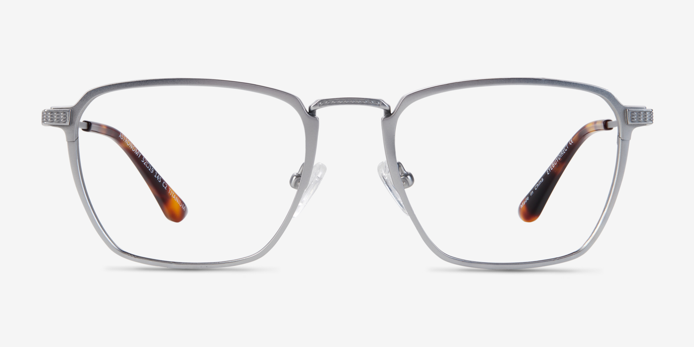 Astronomy Square Matte Silver Full Rim Eyeglasses | Eyebuydirect