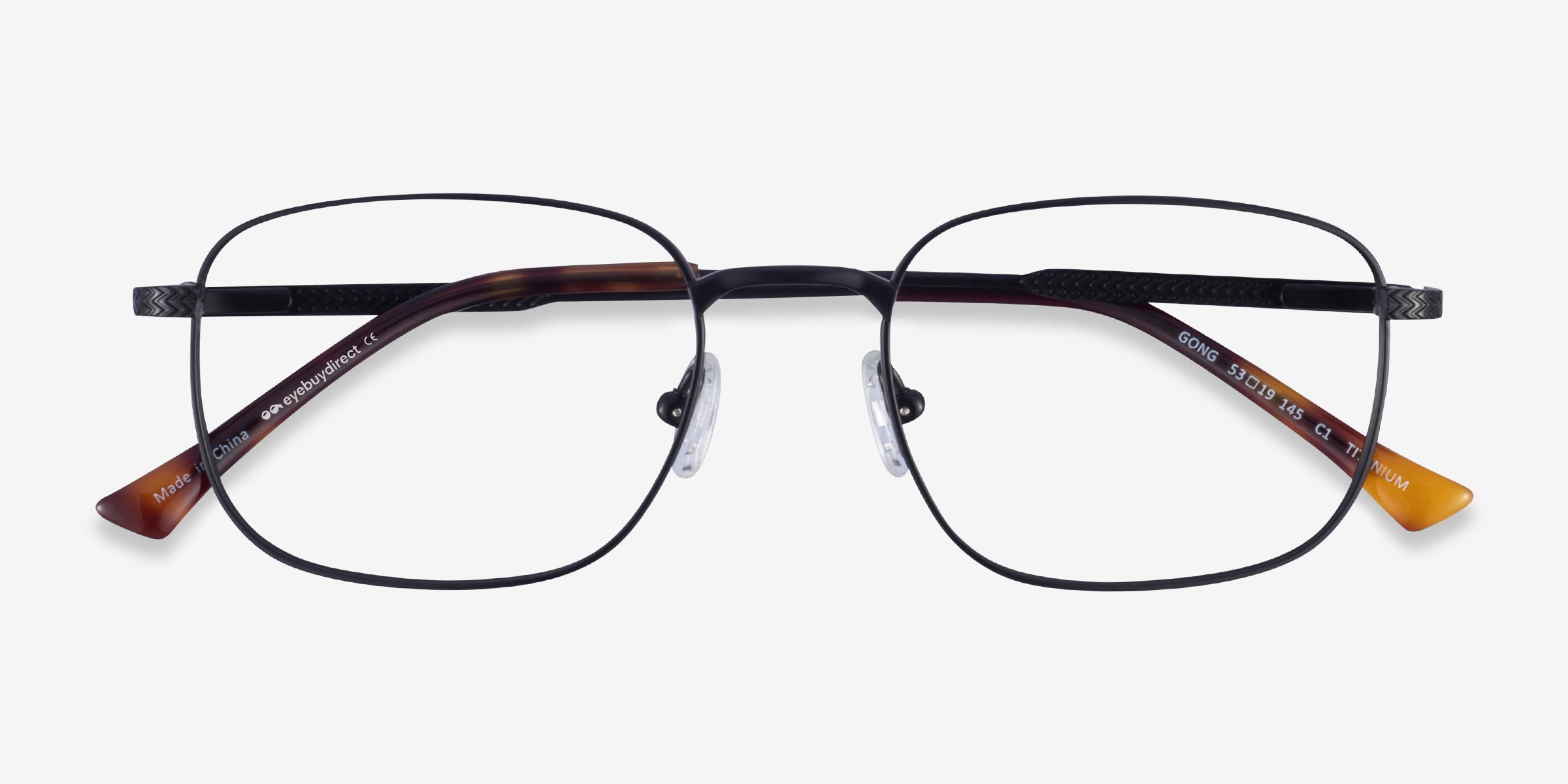 Gong Rectangle Black Full Rim Eyeglasses Eyebuydirect Canada