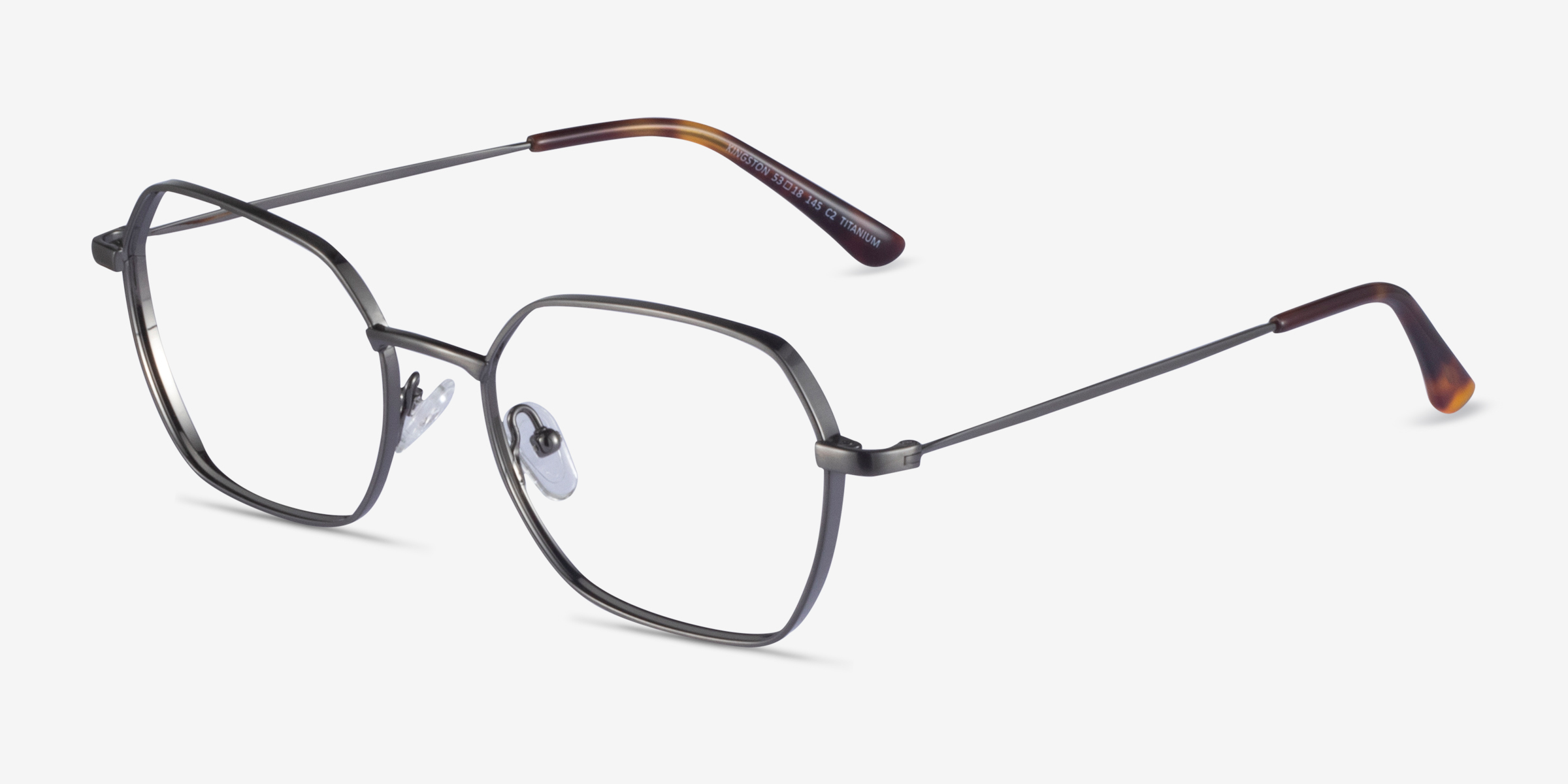 Kingston Geometric Gunmetal Full Rim Eyeglasses | Eyebuydirect