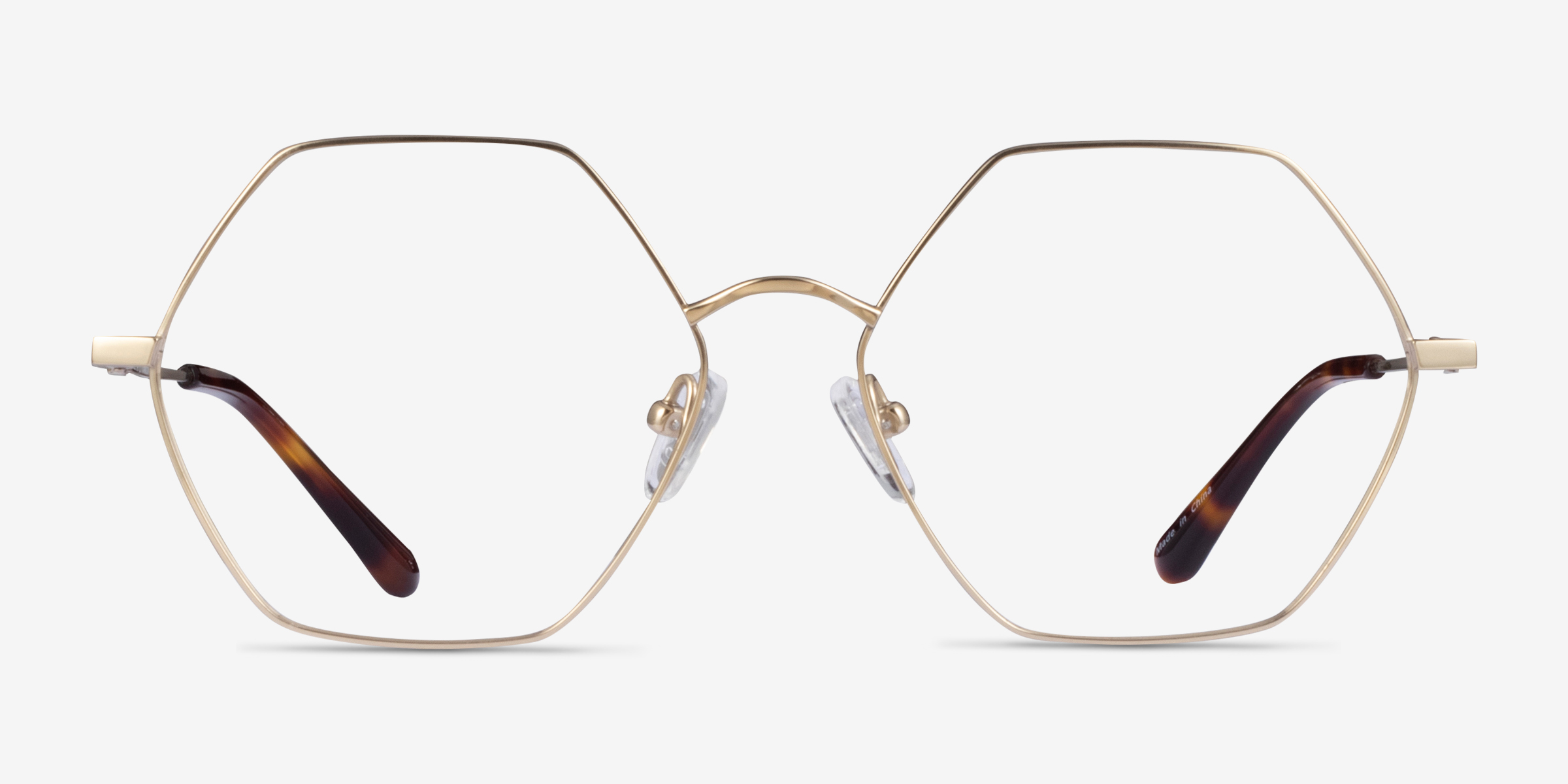 Esto Geometric Gold Full Rim Eyeglasses | Eyebuydirect Canada