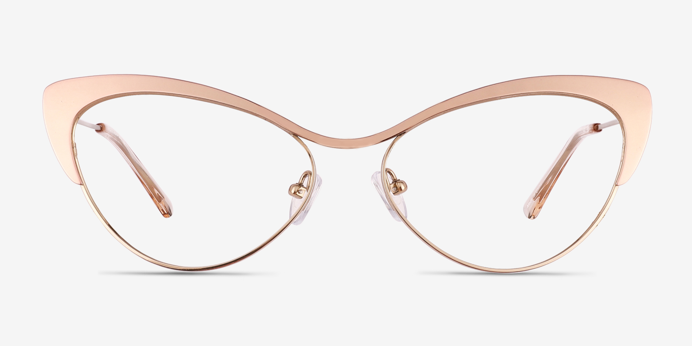 Valerie Cat Eye Shiny Rose Gold Glasses for Women | Eyebuydirect